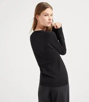 Brunello Cucinelli Cashmere-silk-blend Sweater - Black