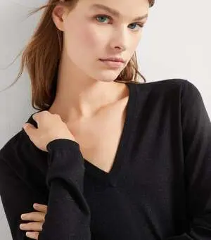 Brunello Cucinelli Cashmere-silk-blend Sweater - Black