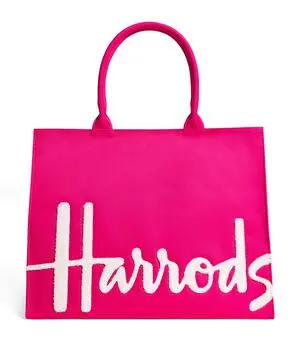 Harrods Cotton Logo Tote Bag