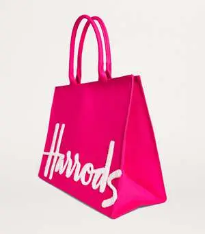 Harrods Cotton Logo Tote Bag