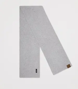 TOM FORD Cashmere Logo Scarf - Grey