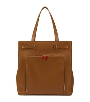 CHRISTIAN LOUBOUTIN Djanis Leather Tote Bag Red