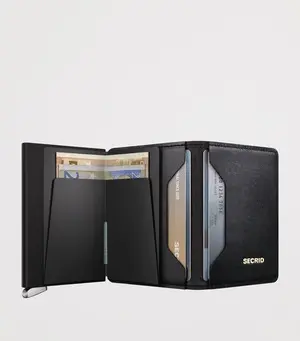 SECRID Embossed Leather Slimwallet - Black