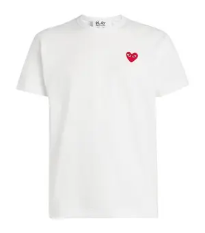 Play Comme Des Garcon Heart Logo T-shirt - White