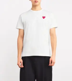 Play Comme Des Garcon Heart Logo T-shirt - White