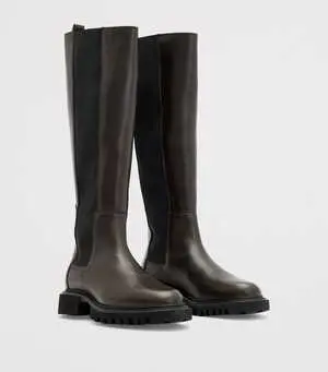 ALLSAINTS Leather Knee-high Boots - Brown