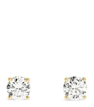 Harrods Diamond Stud Earrings - Gold