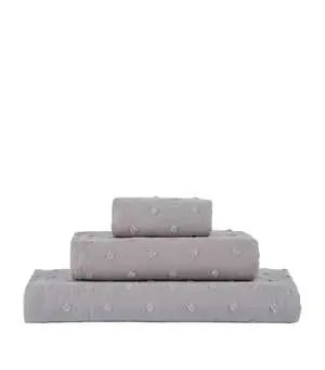 UCHINO Zero Twist Gauze Dots Bath Towel - Grey