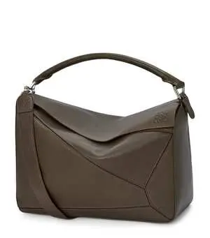 Loewe Large Puzzle Edge Top-handle Bag - Grey