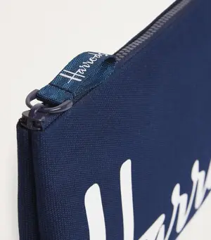 Harrods Cotton Logo Pouch - Navy