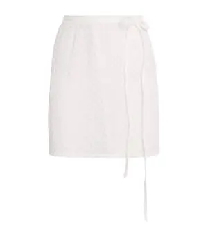 Missoni Metallic Tie Mini Skirt - White