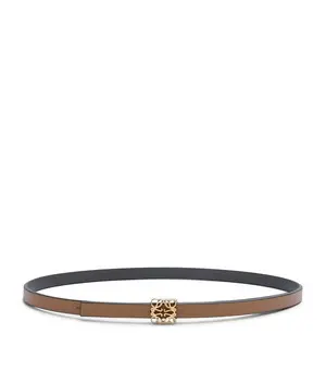 Loewe Leather Reversible Bombe Anagram Belt - Brown