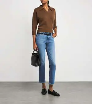 Paige Cindy High-rise Straight Jeans - Blue