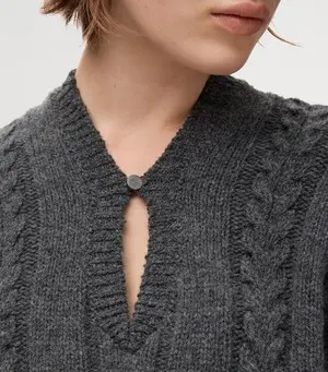 Loewe Wool Cable-knit Sweater - Grey