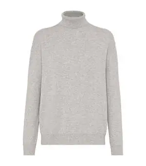 Brunello Cucinelli Cashmere High-neck Sweater - Grey