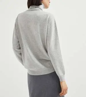 Brunello Cucinelli Cashmere High-neck Sweater - Grey