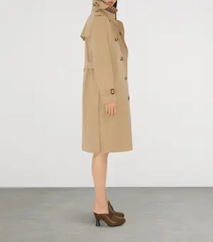Burberry Gabardine Long Kensington Heritage Trench Coat - Beige