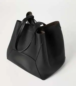 Brunello Cucinelli Bc Duo Calfskin Tote Bag - Black