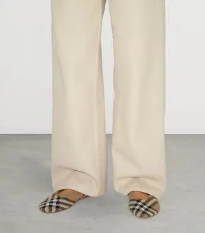 Burberry Knit Check Ballet Flats