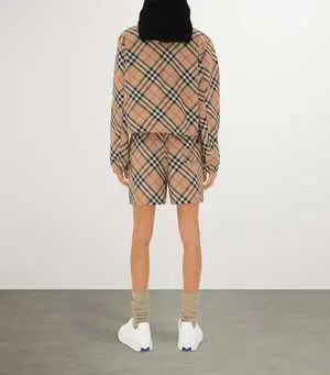 Burberry Checked Cropped Reversible Jacket