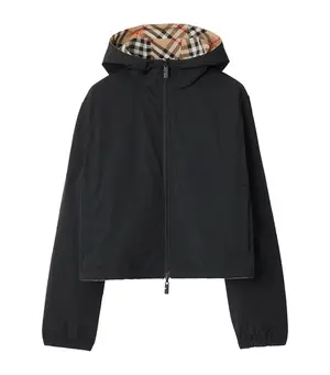 Burberry Checked Cropped Reversible Jacket