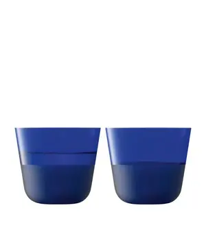 LSA INTERNATIONAL Set Of 2 Arc Contrast Tumblers - Blue