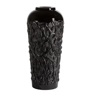 Lalique Large Crystal Mures Vase - Black
