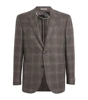 Corneliani Virgin Wool Check Blazer