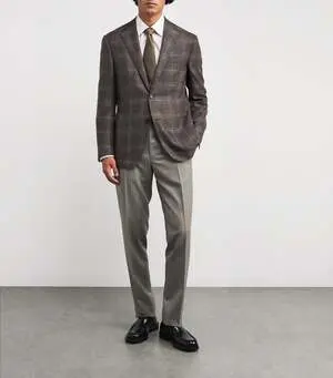Corneliani Virgin Wool Check Blazer