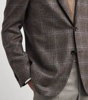 Corneliani Virgin Wool Check Blazer