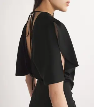 Victoria Beckham Gathered-waist Maxi Dress - Black