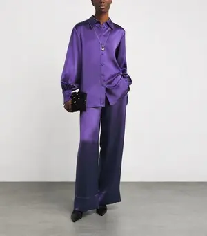 JOSEPH Satin Dieu Blouse - Purple