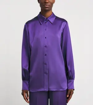 JOSEPH Satin Dieu Blouse - Purple