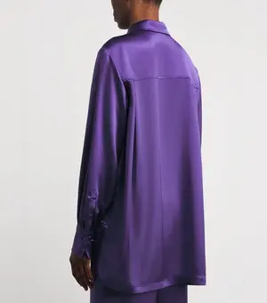 JOSEPH Satin Dieu Blouse - Purple
