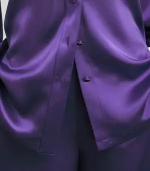 JOSEPH Satin Dieu Blouse - Purple