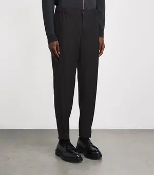 Emporio Armani Virgin Wool Cuffed Trousers