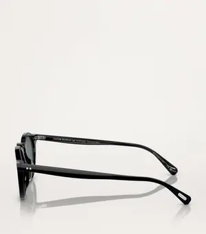 Oliver Spencer Acetate Round Frame Sunglasses - Black