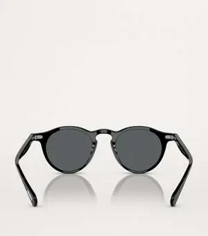 Oliver Spencer Acetate Round Frame Sunglasses - Black