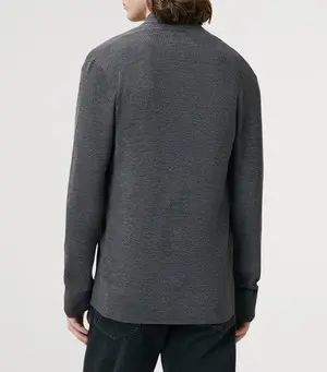 ALLSAINTS Merino Wool Mode Cardigan - Grey