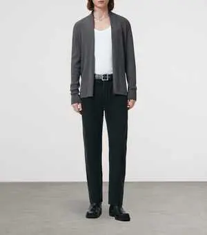 ALLSAINTS Merino Wool Mode Cardigan - Grey