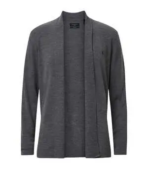 ALLSAINTS Merino Wool Mode Cardigan - Grey