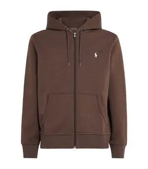 Polo Ralph Lauren Tech Knit Zip-up Hoodie - Brown