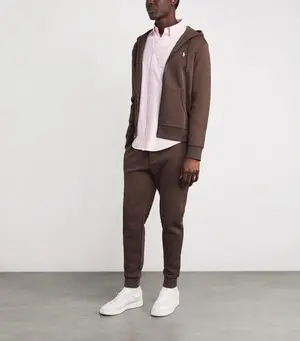 Polo Ralph Lauren Tech Knit Zip-up Hoodie - Brown