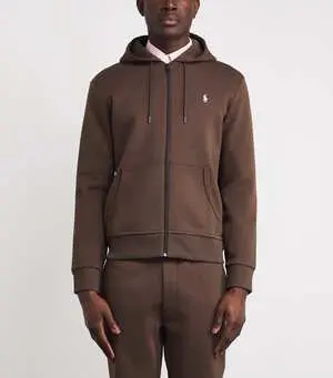 Polo Ralph Lauren Tech Knit Zip-up Hoodie - Brown