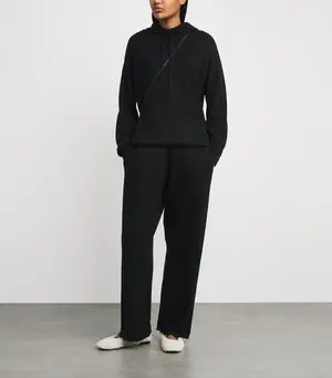 Harrods Cashmere Wide-leg Sweatpants - Black