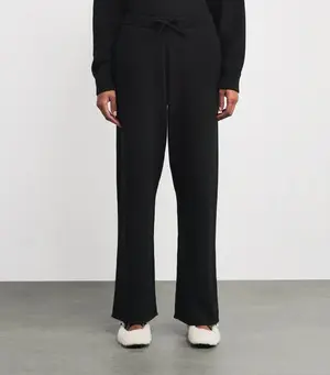 Harrods Cashmere Wide-leg Sweatpants - Black