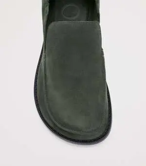 Loewe Suede Flex Loafers - Green
