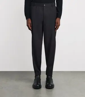 Emporio Armani Virgin Wool Cuffed Trousers