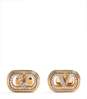 Valentino Garavani Vlogo Ovalette Earrings - Gold
