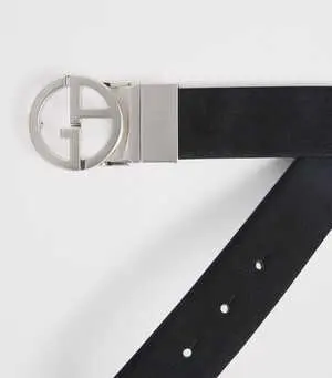 Giorgio Armani Suede And Leather Reversible Belt Strap